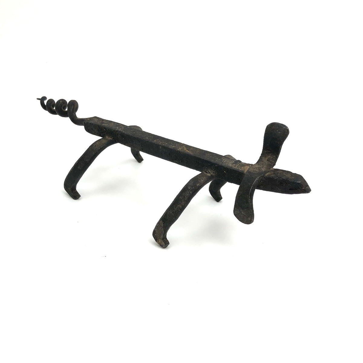 Old Hand-wrought Iron Folk Art Dog with Corkscrew Tail – critical EYE Finds