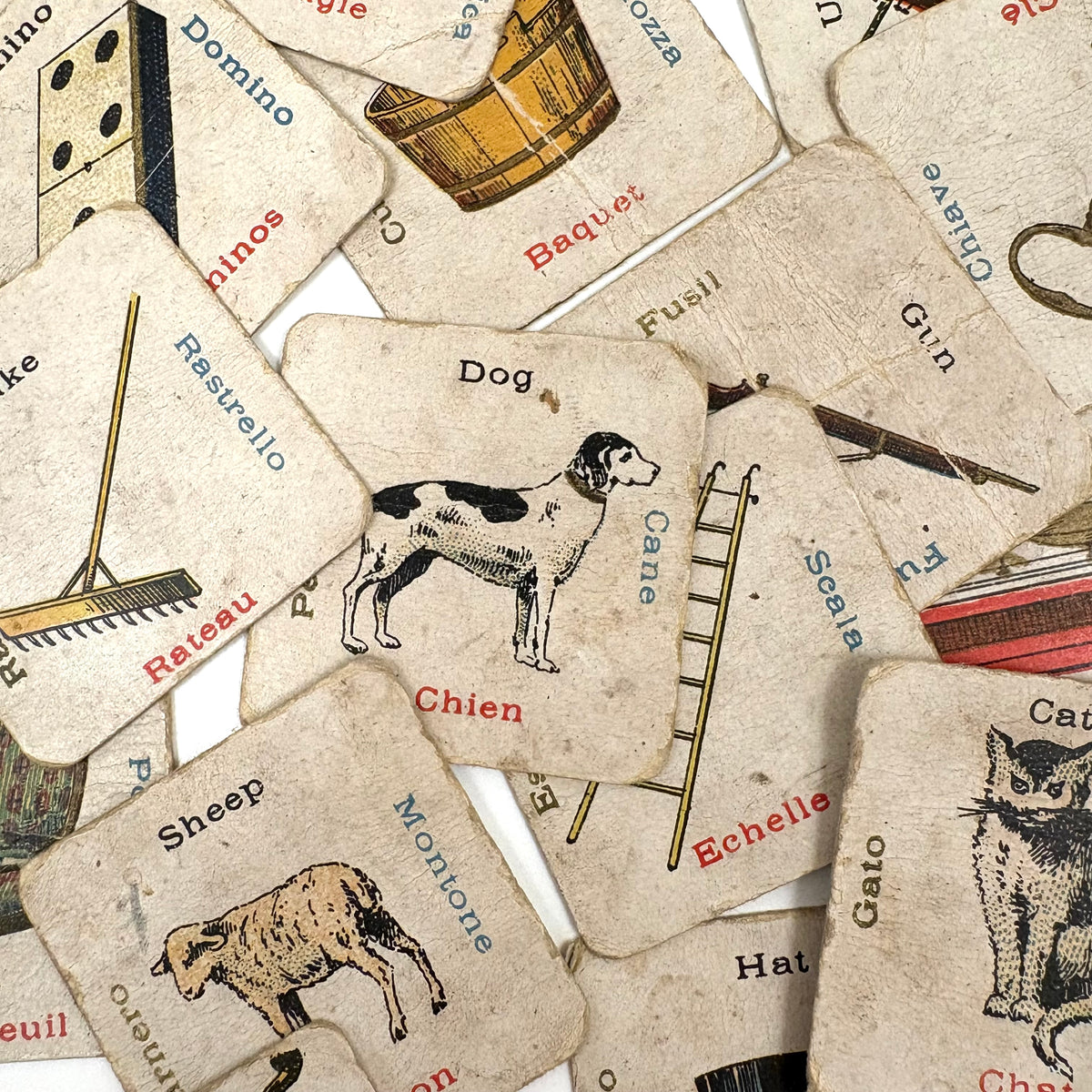 Very Much Loved and Very Charming c. 1920s Language Learning Picture C ...
