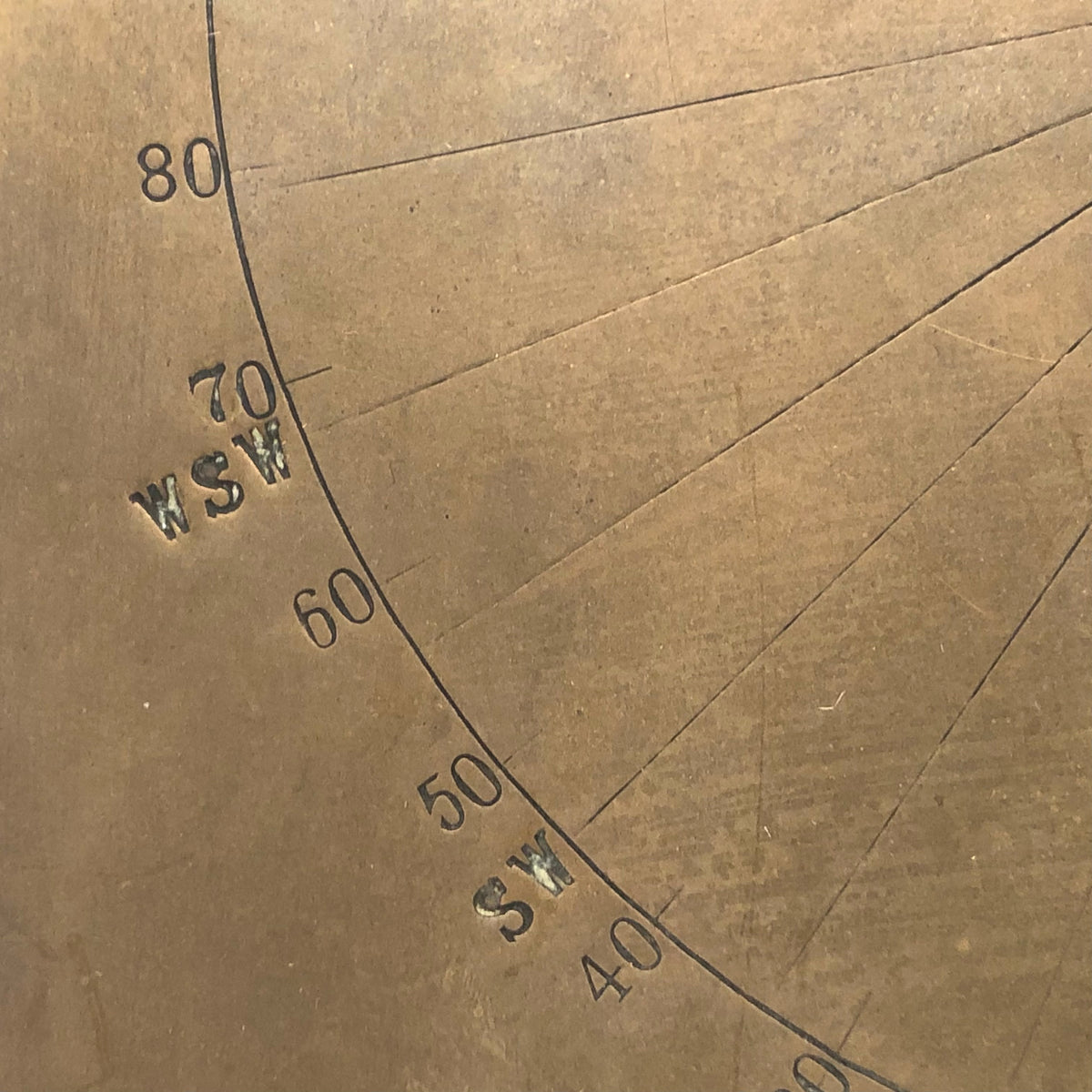 Charming and Unusual Antique Folk Art Compass Dial with Pressed Type C ...