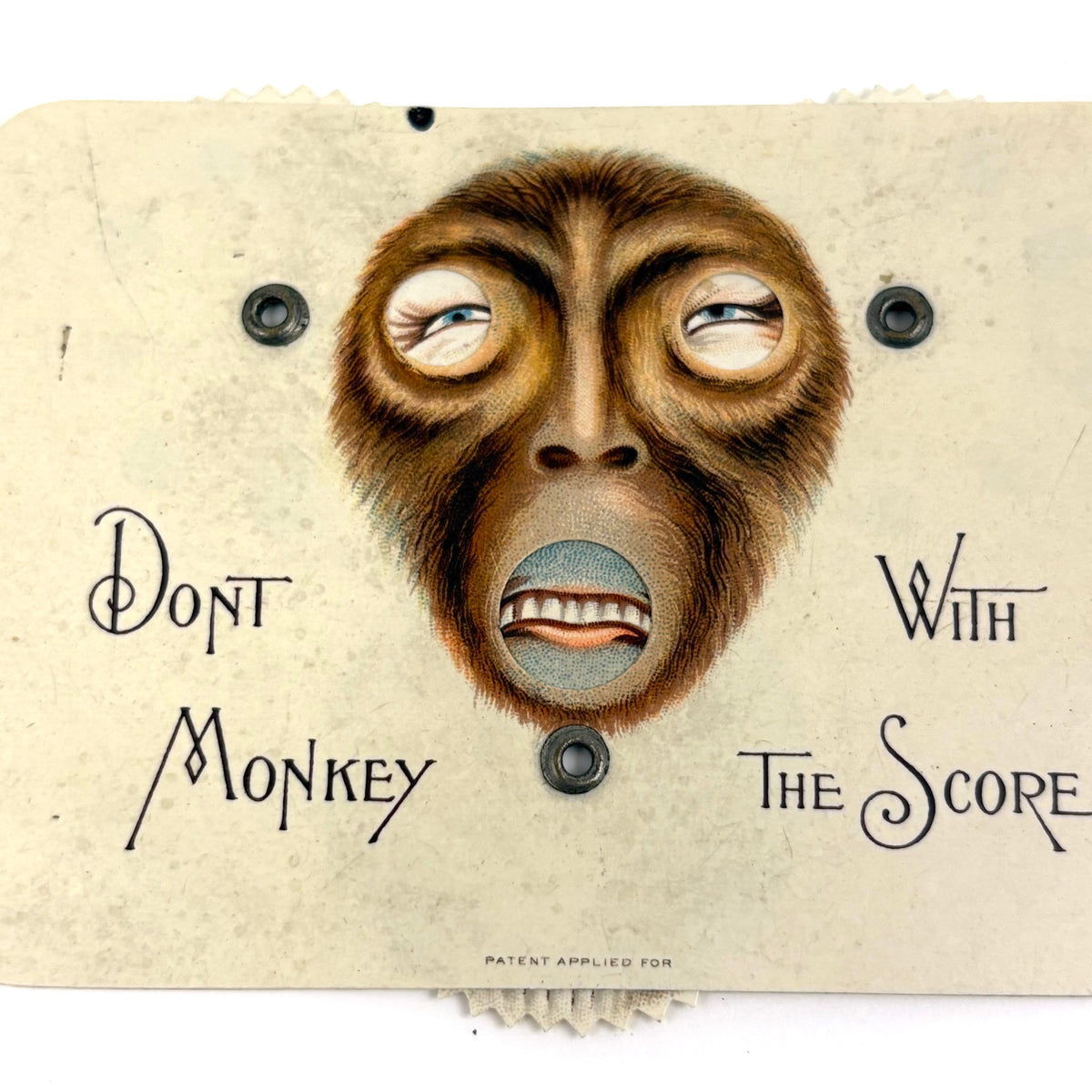 Super Fun Antique Three Dial Monkey Face Advertising Whist Counter ...