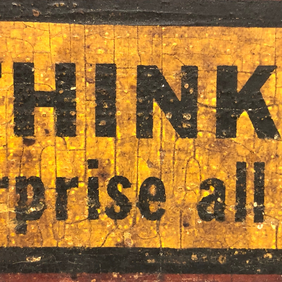 Think and Surprise All of Us! Perfectly Aged Wooden Desk Sign ...