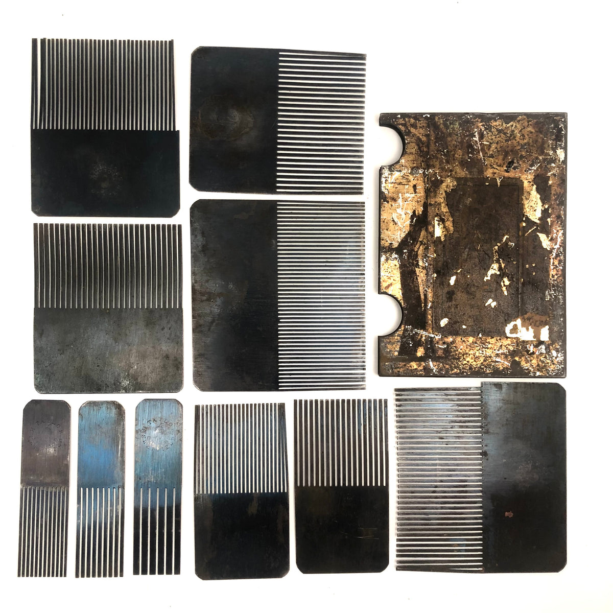 Mid 19th C. British Grain Painting Combs, Complete Set in Original Box ...