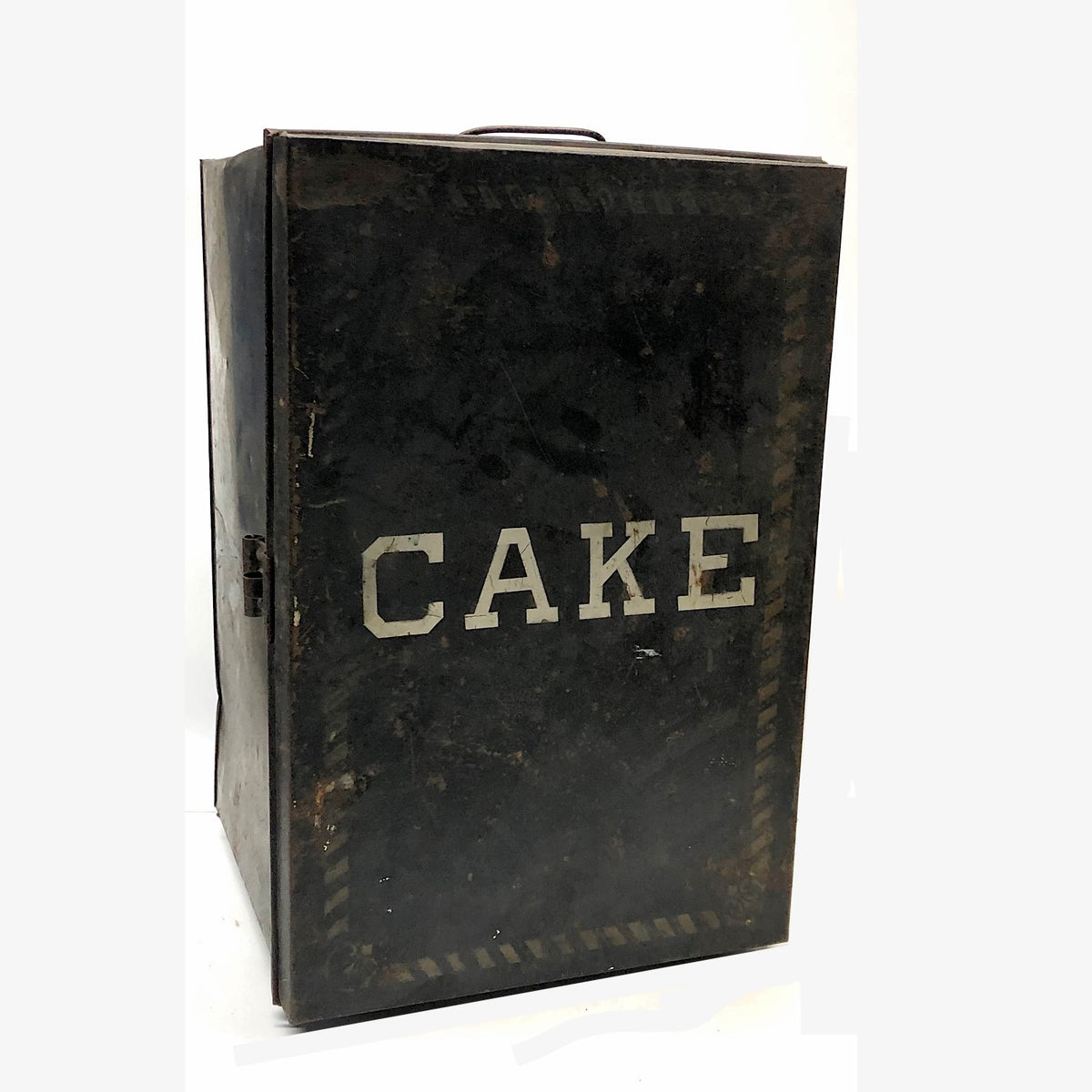 CAKE, Large Stencil Painted Tin Cake Box with Three Shelves – critical ...