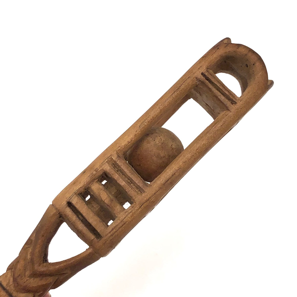 SOLD Intricately Carved Small Bottle Shaped Ball in Cage Whimsy ...