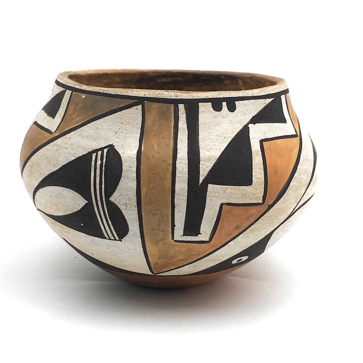 Beautiful c. 1940s Acoma Pueblo Pottery Bowl, Signed, Excellent Condit ...