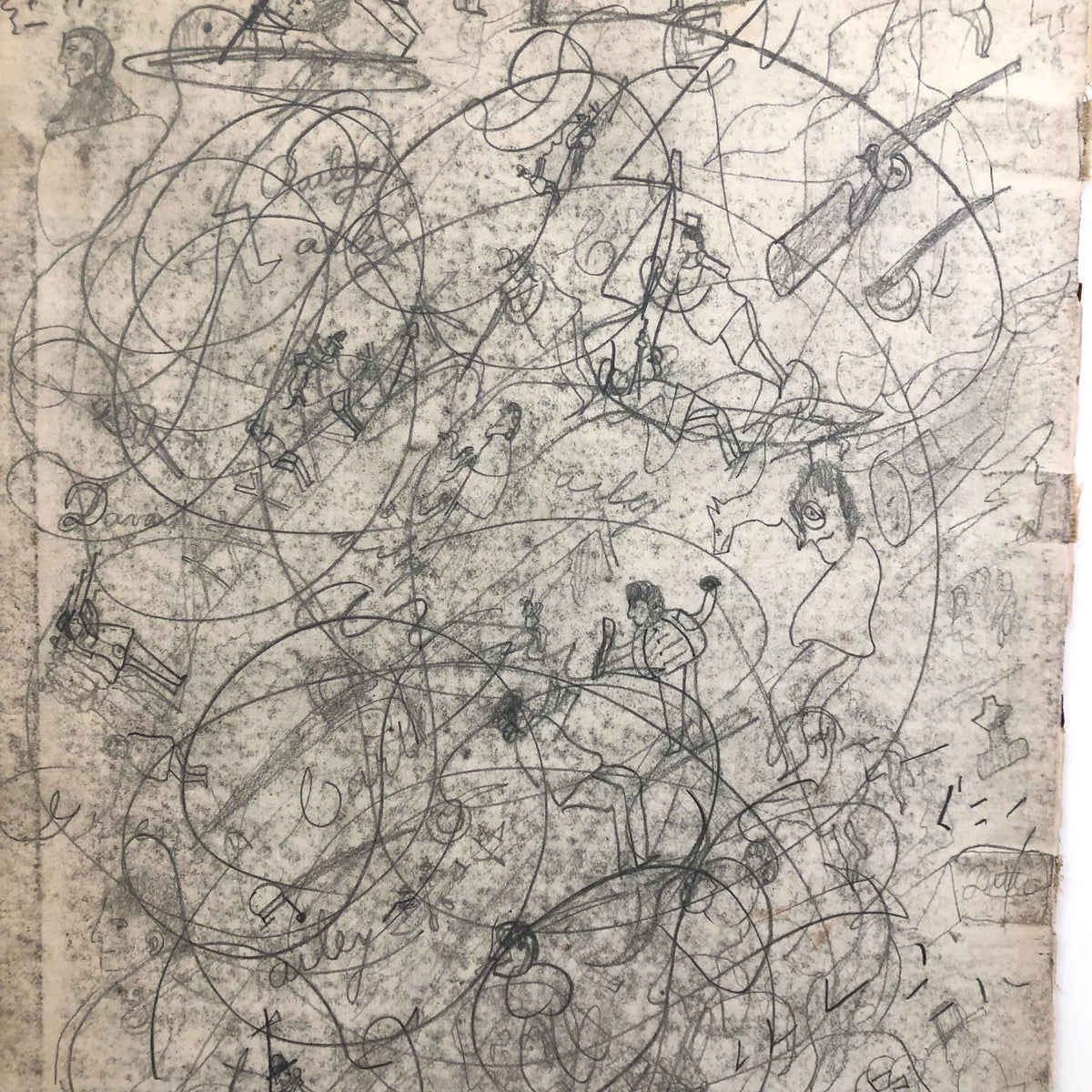 Intensely Doodled Old Ledger End Sheet (Last of the Batch) – critical ...