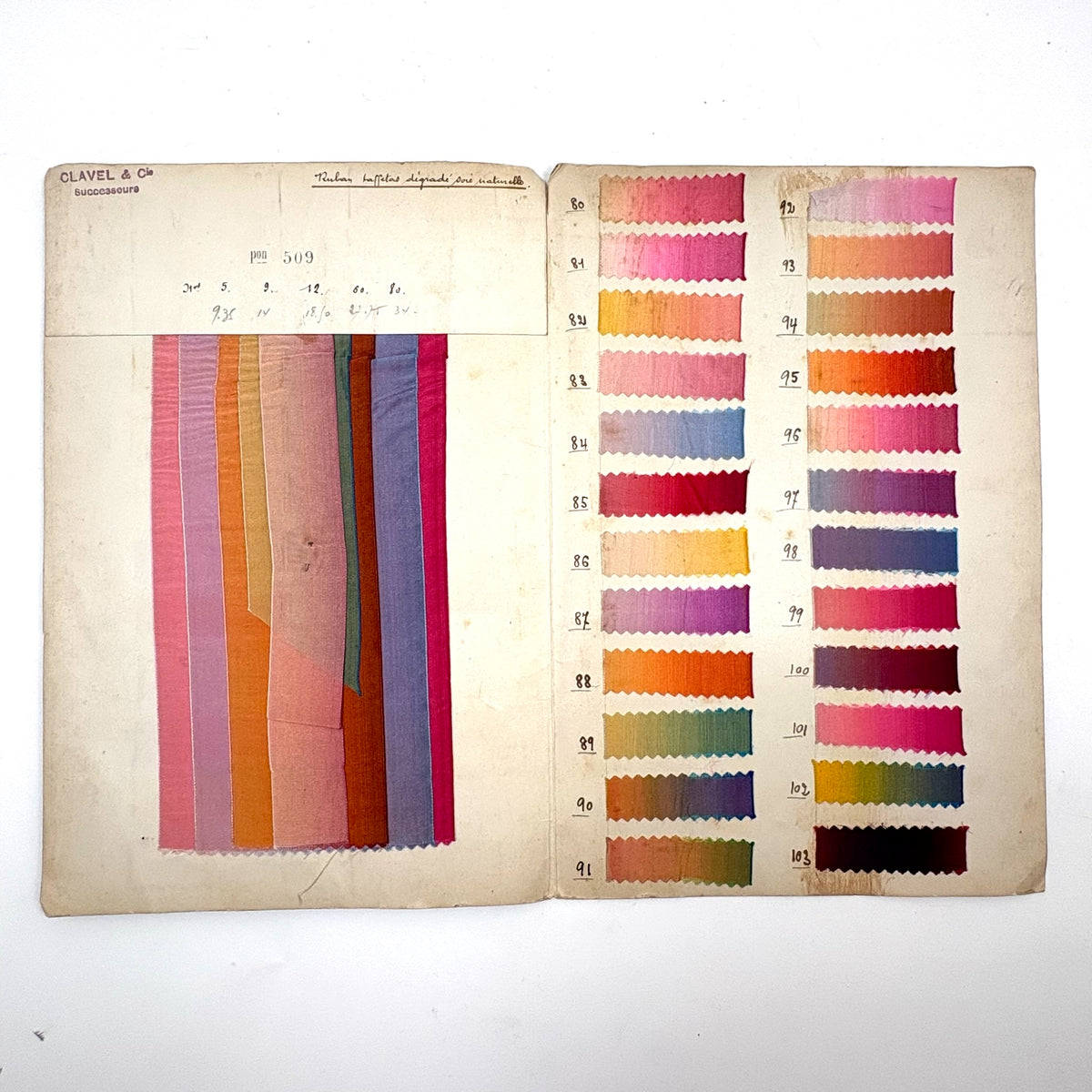 Glorious Antique French Ribbon Swatch Sample Card – critical EYE Finds