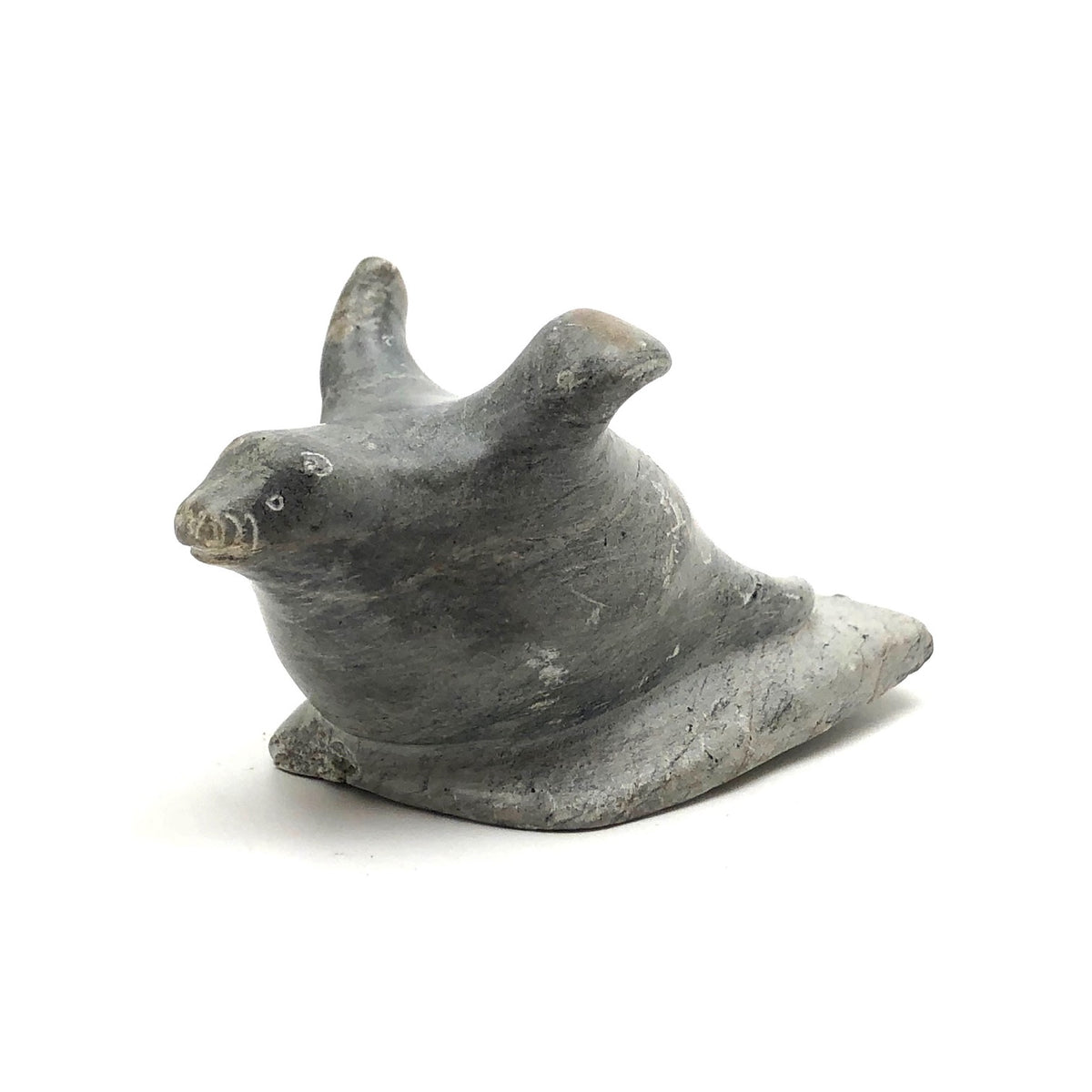 Marvelous Isah Papialuk (Povungnituk Inuit) 1985 Carved Stone "Winged ...