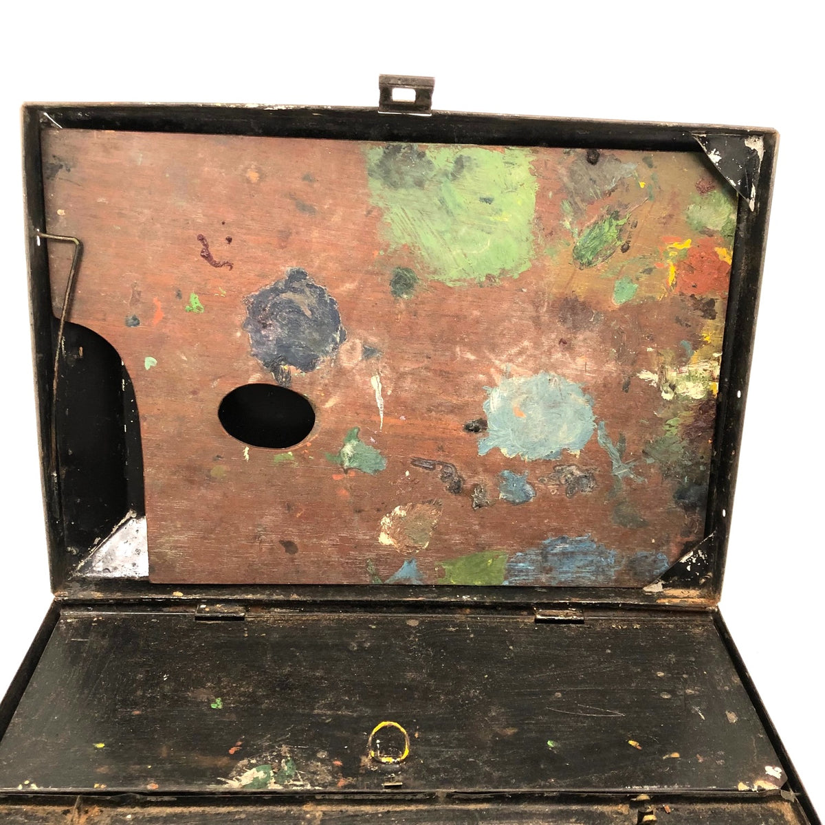 Antique Painter's Travel Box with Palette and Latching Compartments ...