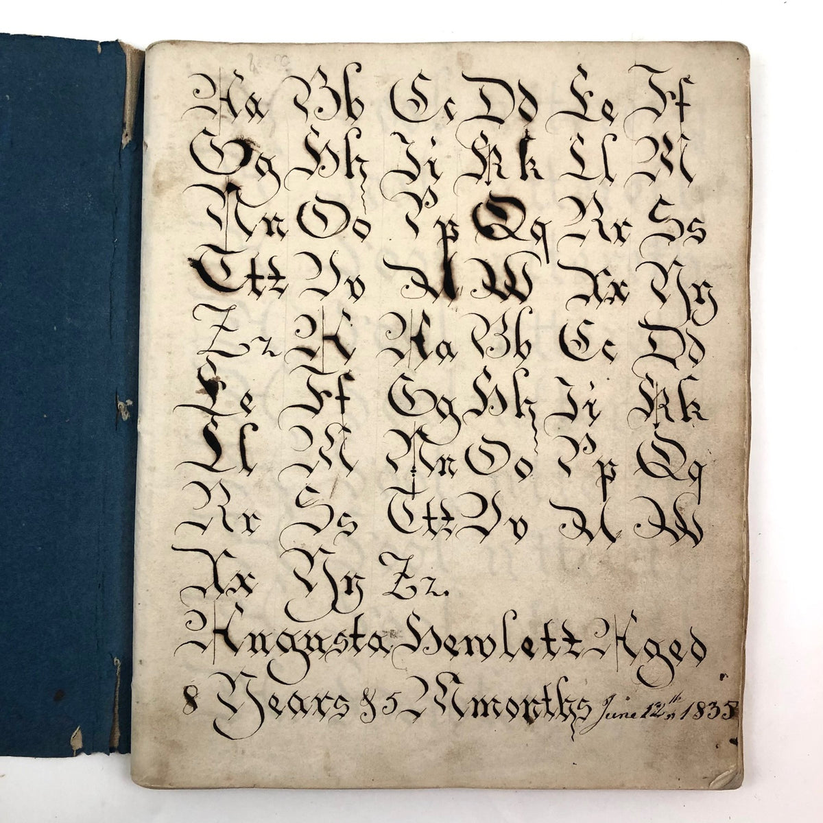 Augusta Hewlett's Stunning 1835-1847 Penmanship Notebook with Elaborat ...