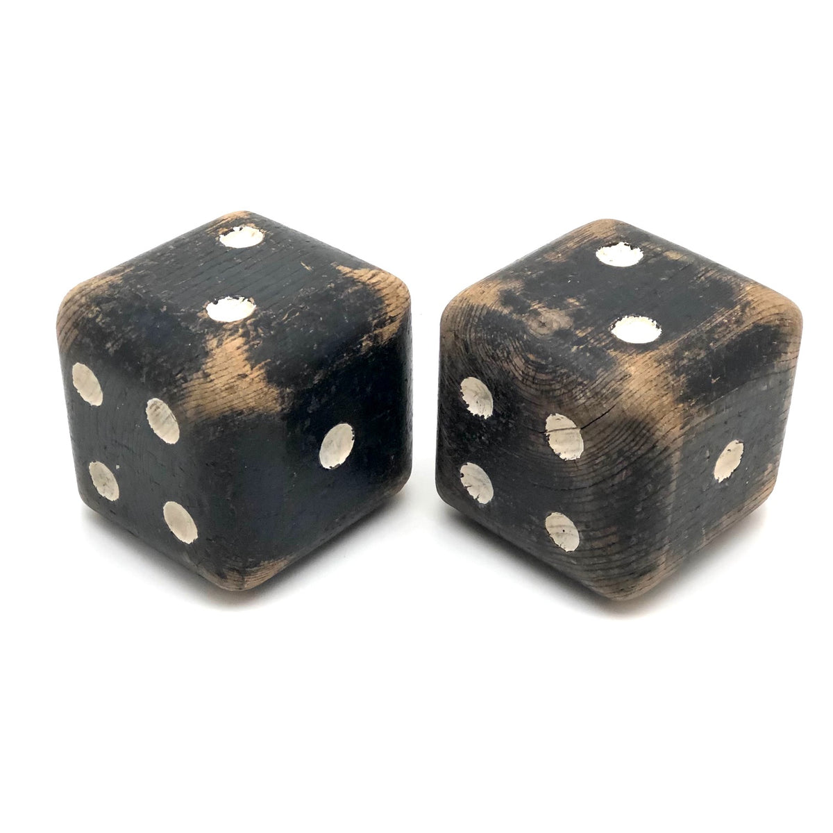 Great Old Pair of Large Carved Solid Wood Carnival Dice – critical EYE ...