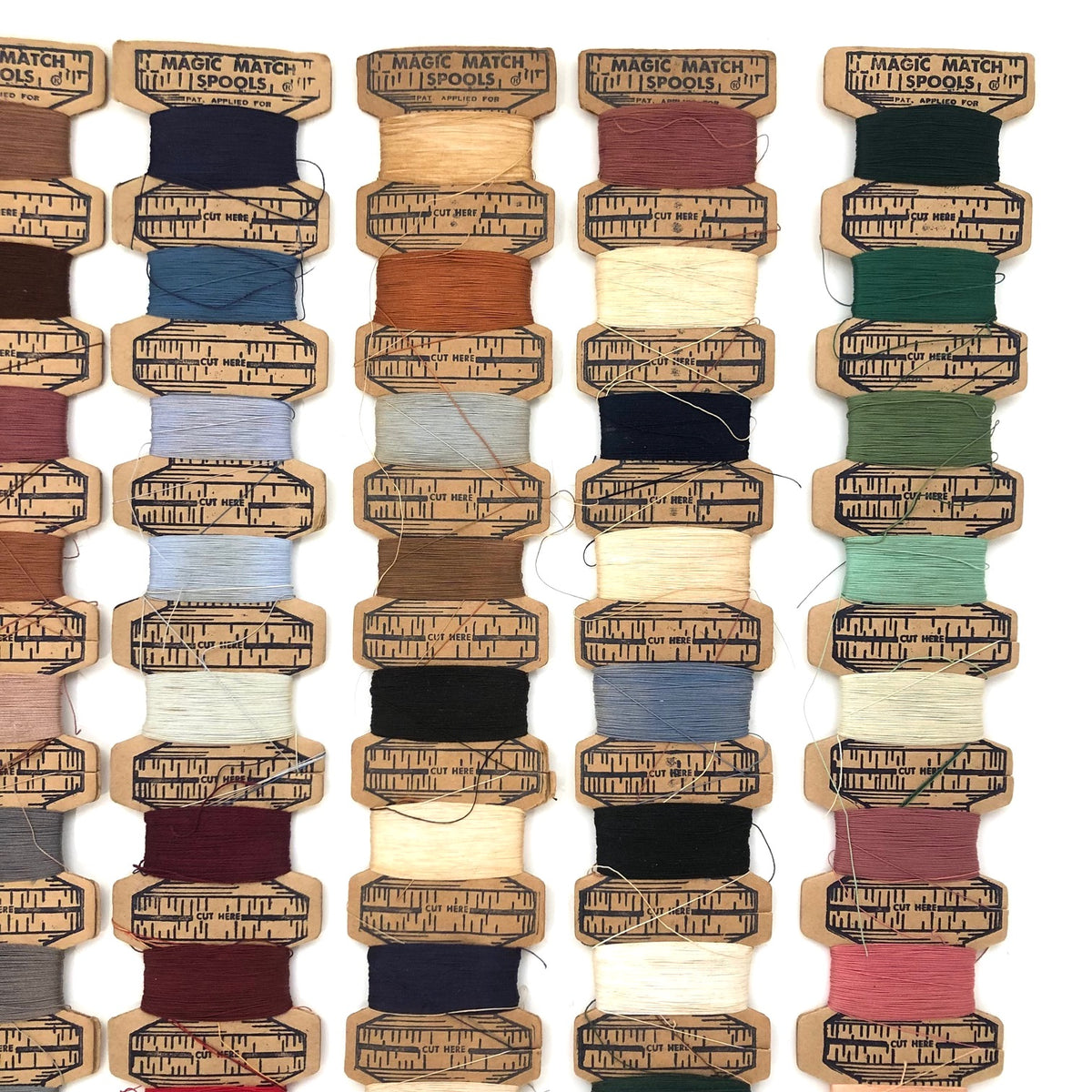 Excellent Set of Magic Match c. 1950s Cardboard Thread Spools ...