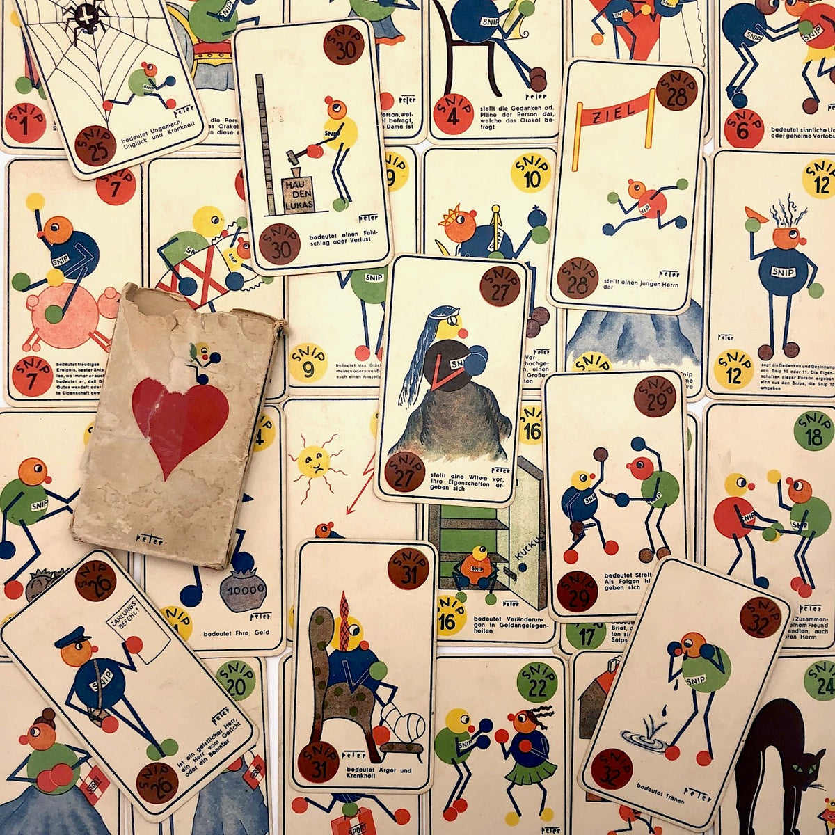 Snip Orakel Karten Mid-Century German Prophecy Cards – critical EYE Finds