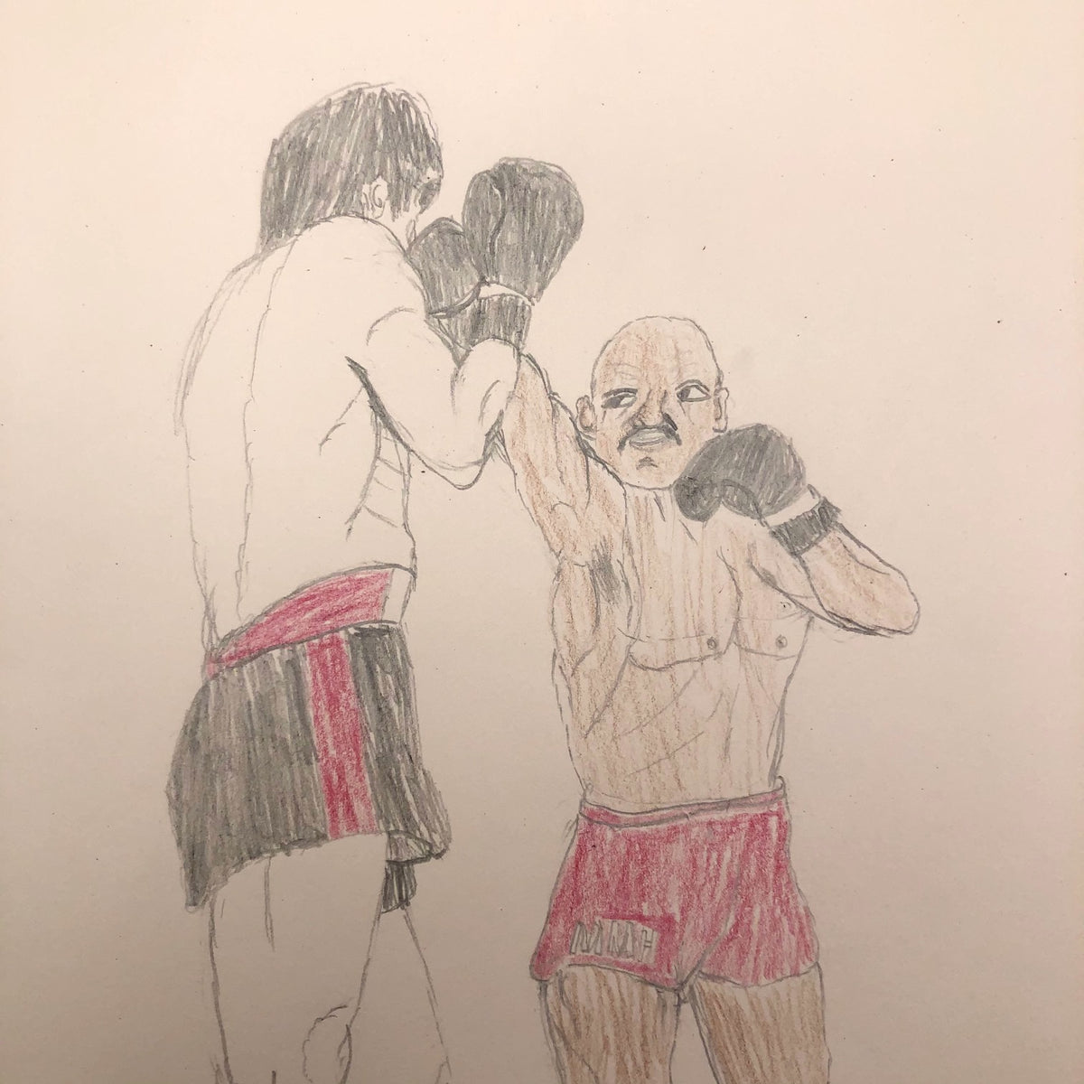 Boxing Match Drawing, Second Batch, Drawing 1 – critical EYE Finds