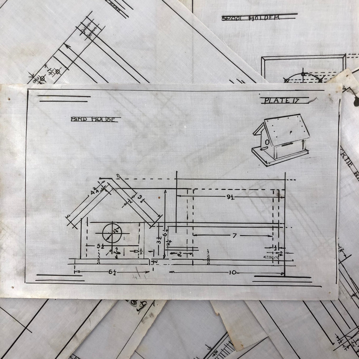 Set of Sixteen Vintage Shop Class Project Blueprints – critical EYE Finds