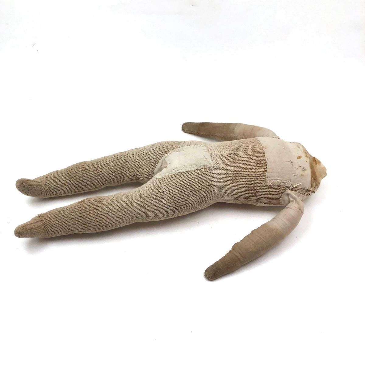 Headless Old Hand Knit Doll with Linen Arms and Patches – critical EYE ...