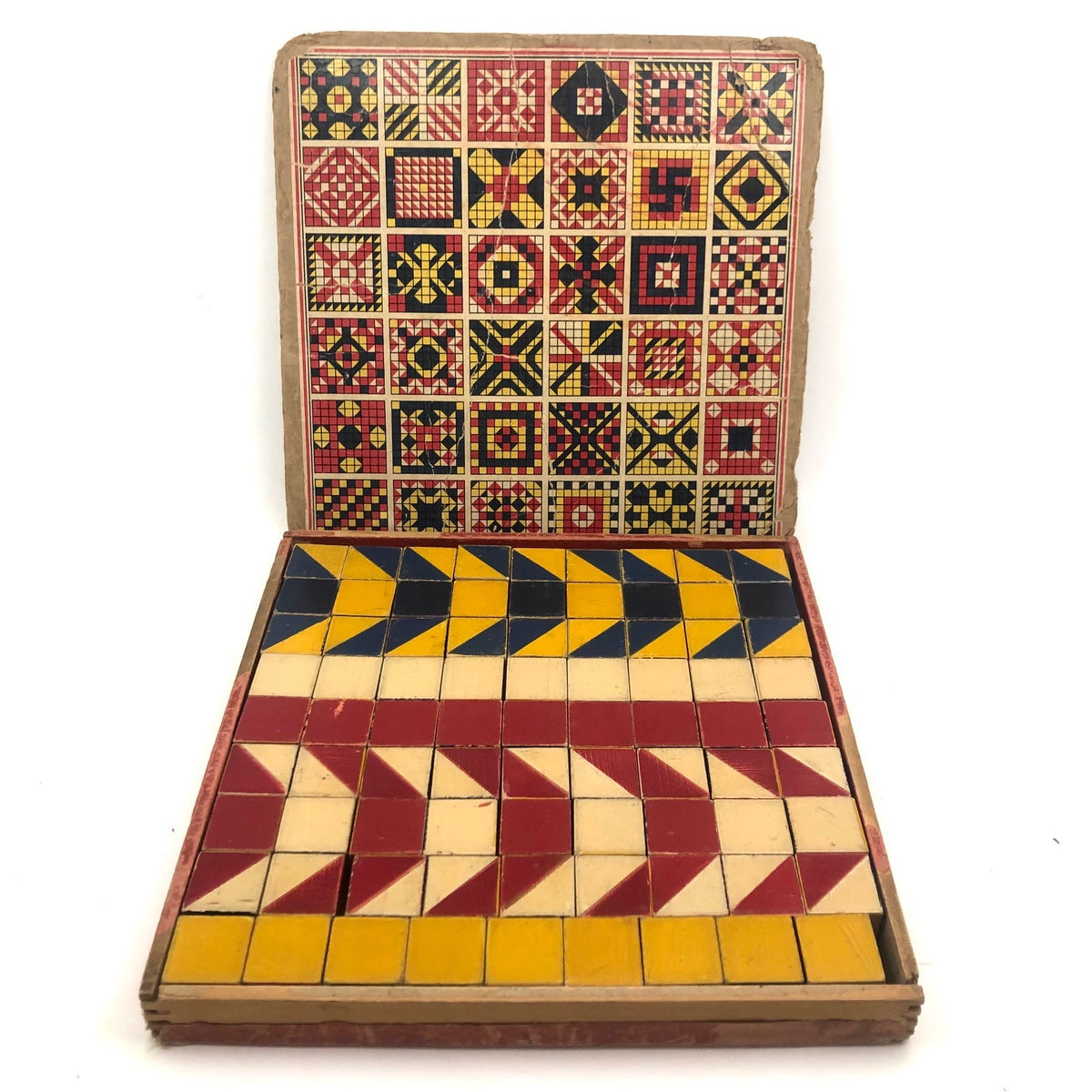 Huge Set of 81 Early Color Cubes in Original Wood Bottom Box – critical ...
