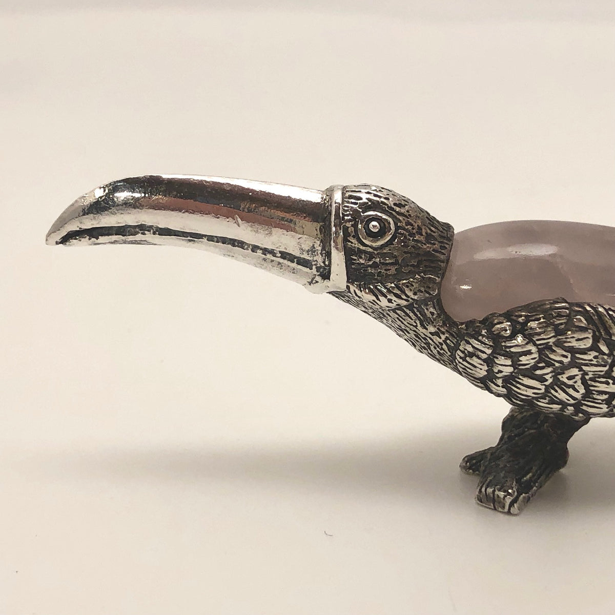 Gerson Bahia Brazilian Silver and Rose Quartz Toucan, Signed – critical ...