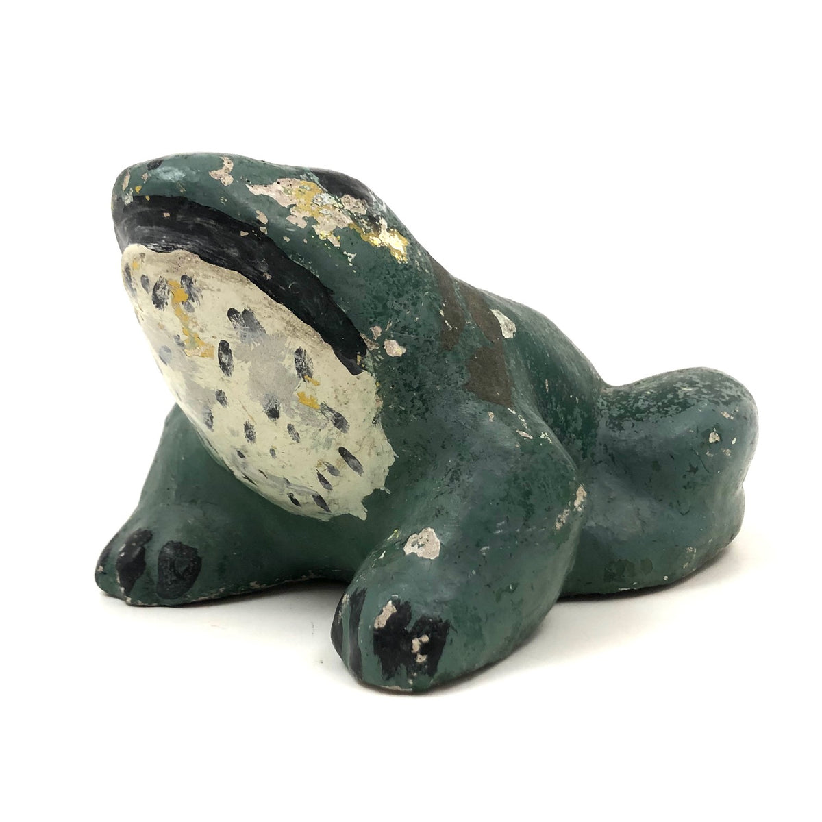 SOLD Fabulous Old Painted Concrete Yard Frog – critical EYE Finds