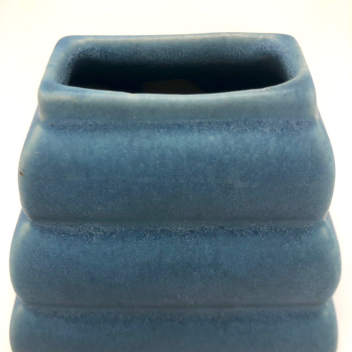 Blue Pyramid Shaped American Art Pottery Bud Vase – critical EYE Finds