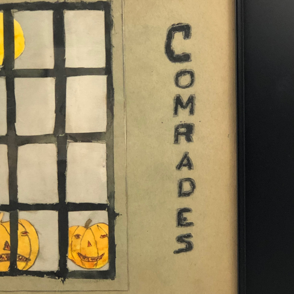 Halloween Comrades, Old Kid Made Paper Cut Drawing – critical EYE Finds