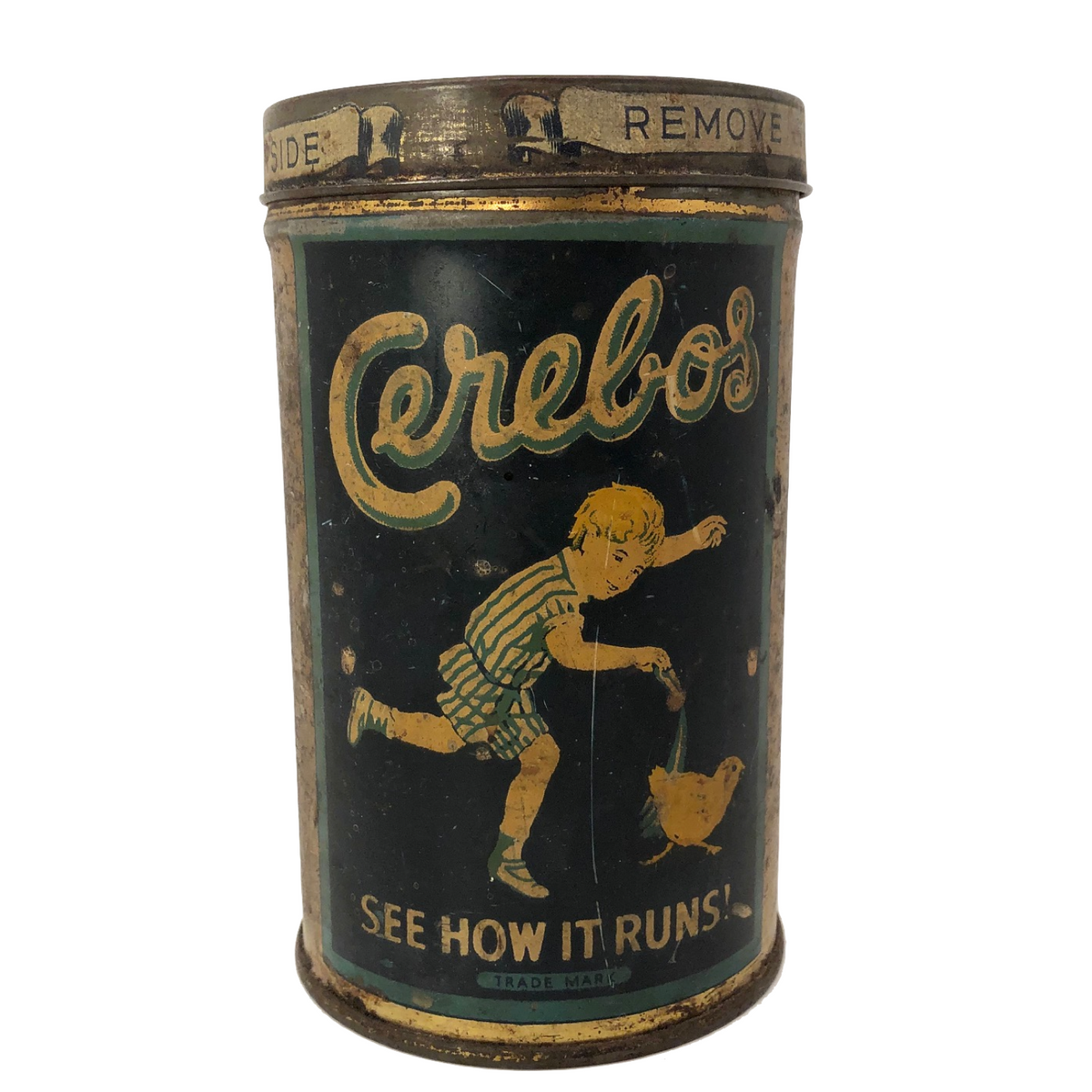 Antique Cerebos Table Salt Tin with Boy and Chick – critical EYE Finds