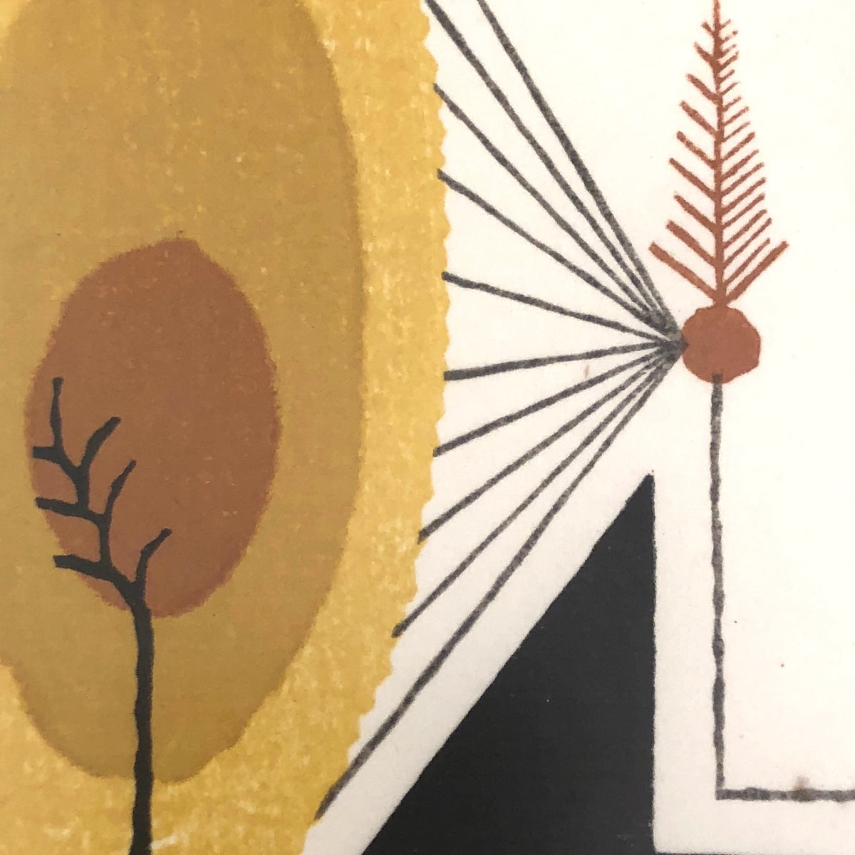 Takeo Takei Japanese Limited Edition Woodblock Print "Autumn Leaves ...