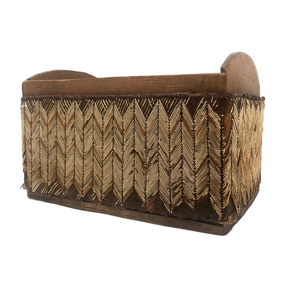 Stunning 19th Century Mi'kmaq Birch Covered, Porcupine Quill Decorated ...