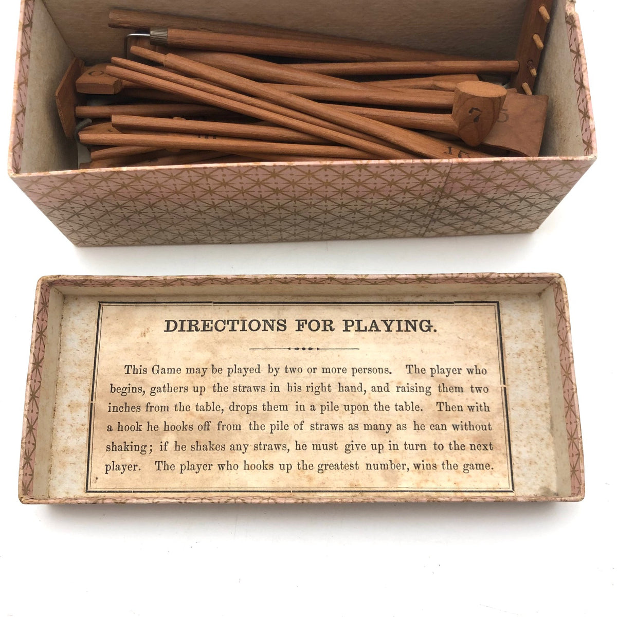 SOLD Terrific Early Set of Wooden Jack Straws in Original Box ...