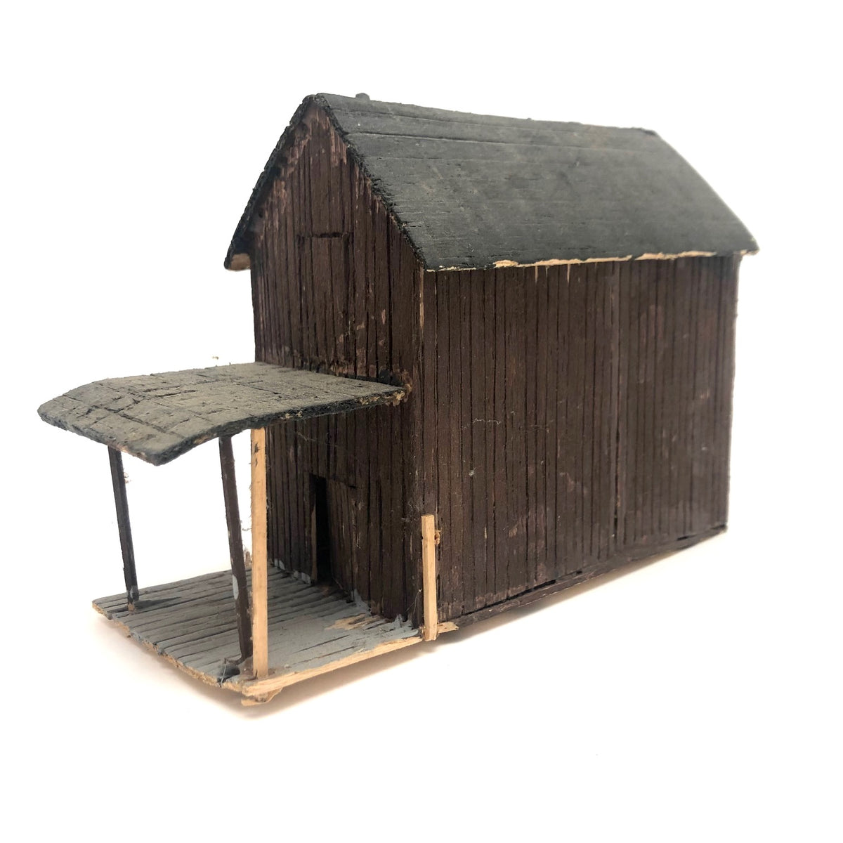 Small Handmade Balsa Wood House with Porch – critical EYE Finds