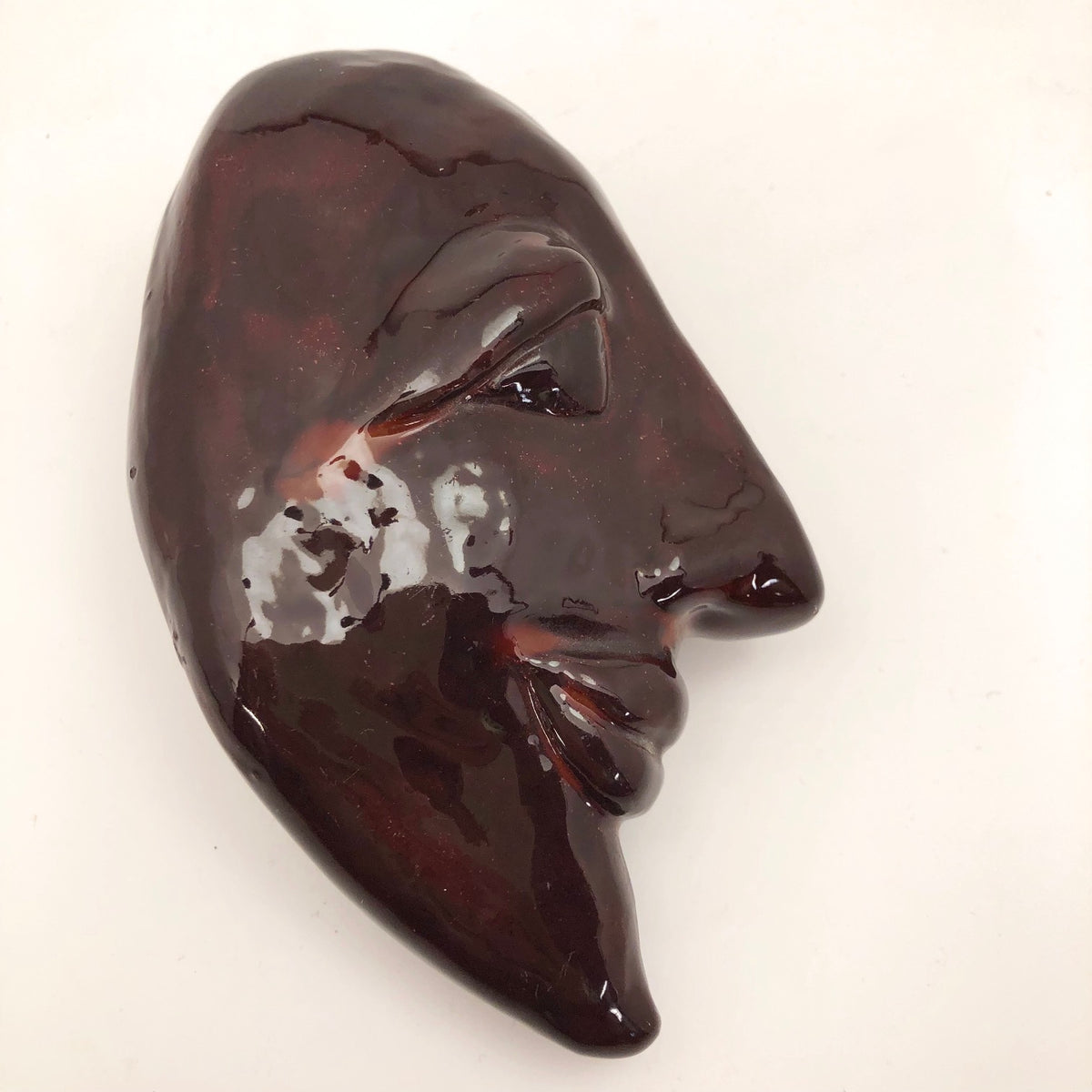 Hand-Sculpted Small Ceramic Crescent Moon Shaped Face (and Vase ...