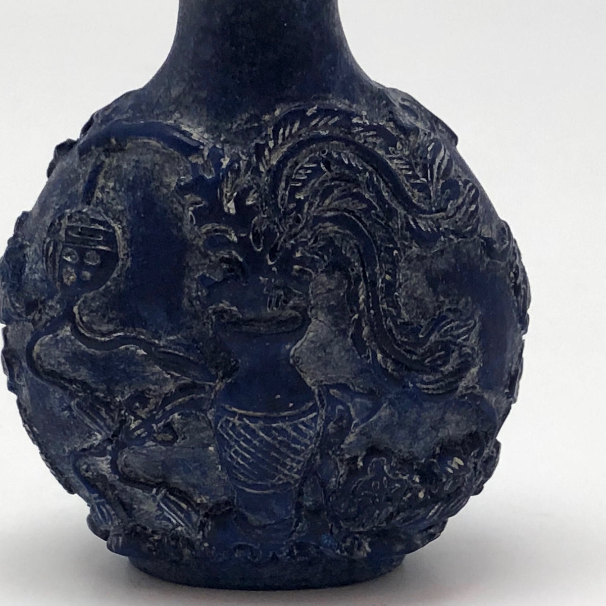Chinese Carved Blue Stone Snuff Bottle – critical EYE Finds
