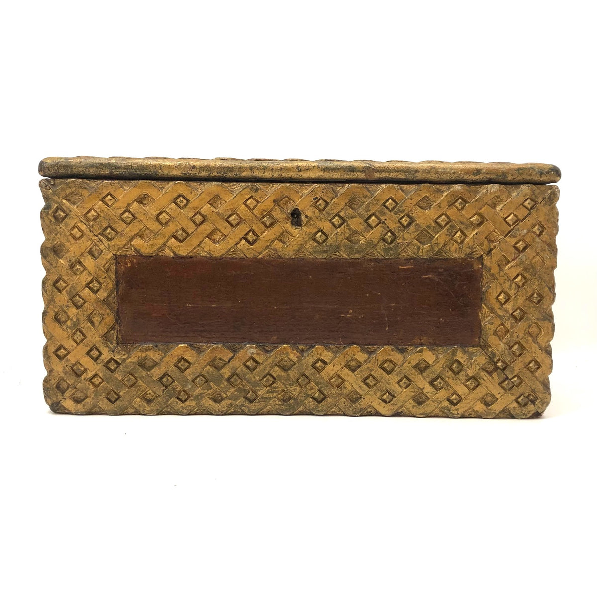 Antique Folk Art Box with Gilded Carved Decoration – critical EYE Finds