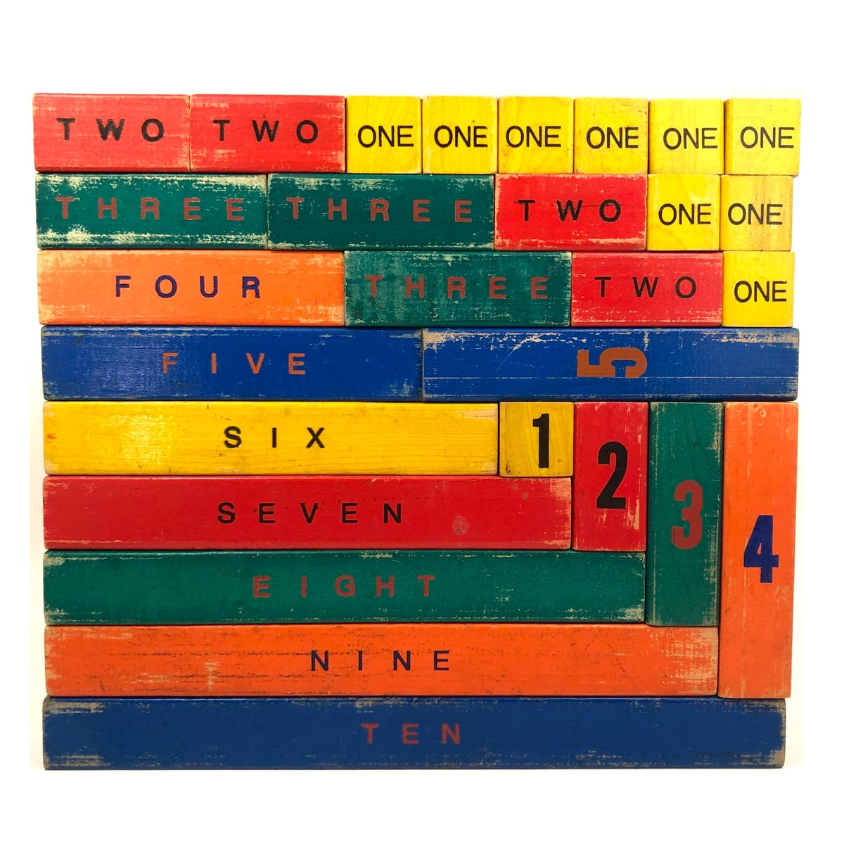 Excellent Vintage Vermont Toy Works Number Blocks for Math Learning (a ...